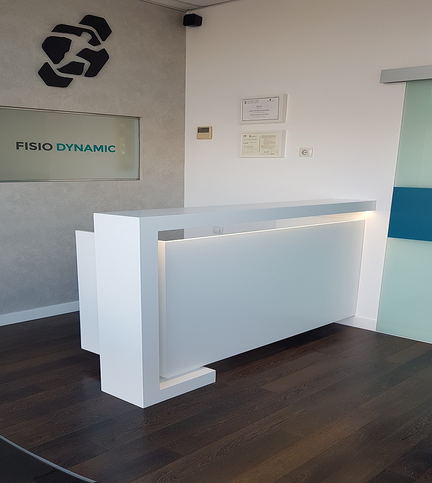 Recepcion a dos alturas lacada indoormobel - IndoorMobel